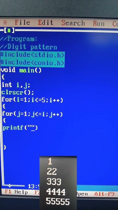 Program Digit Pattern Cprogramming Clanguage Sandeepkumargour Youtube