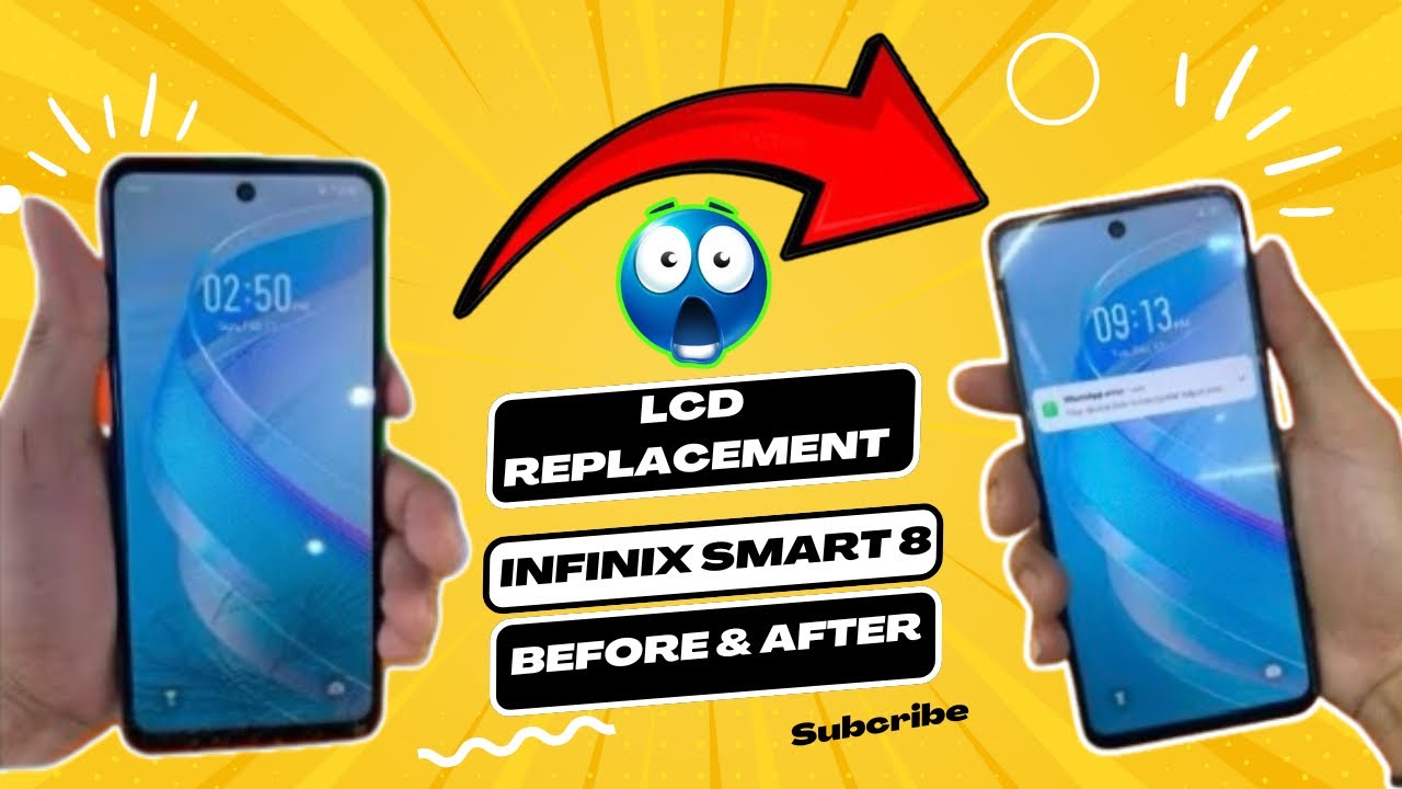 HOW i REPLACE BROKEN SCREEN NEW INFINIX SMART 8 / LCD SCREEN ...