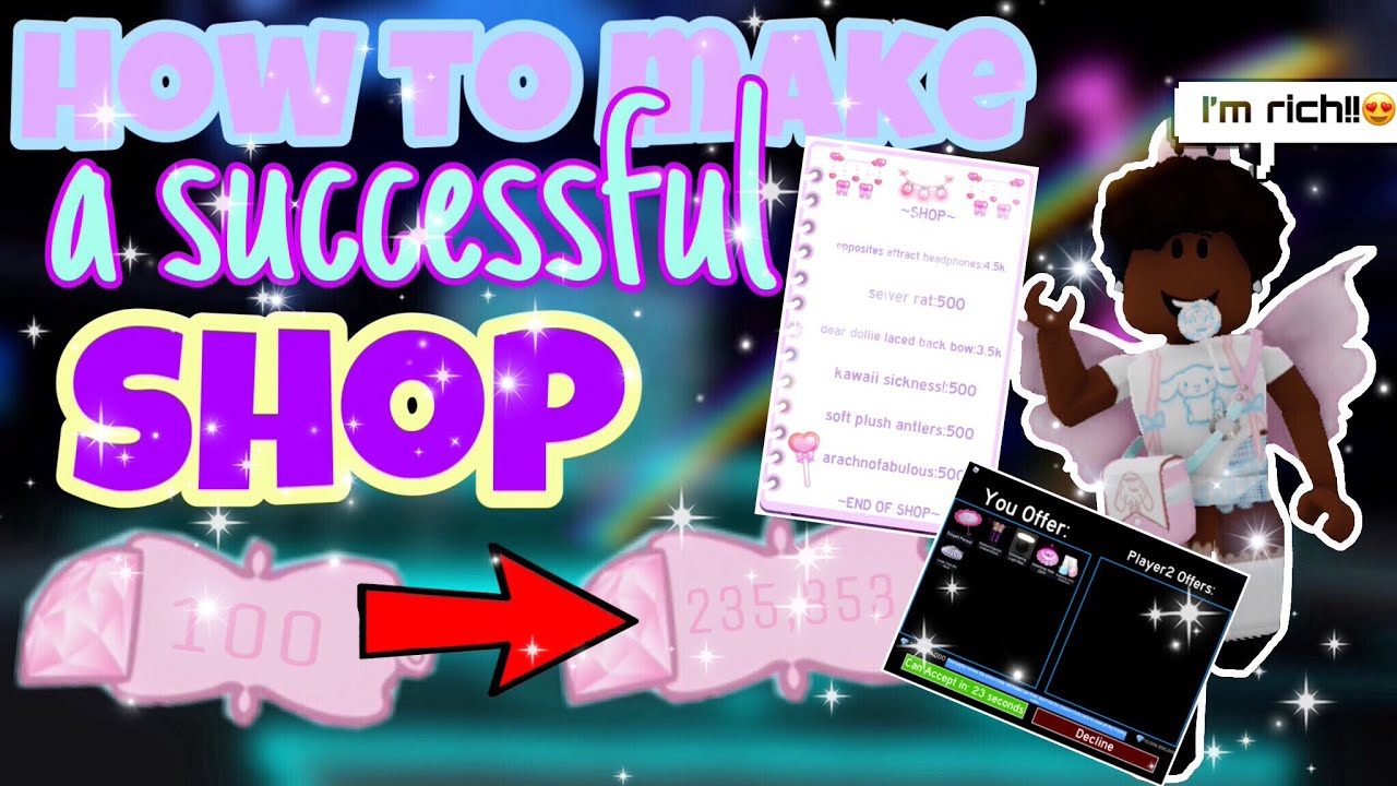 HOW TO MAKE A SUCCESSFUL SHOP IN ROYALE HIGH!| 50K AN HOUR!? How to get ...