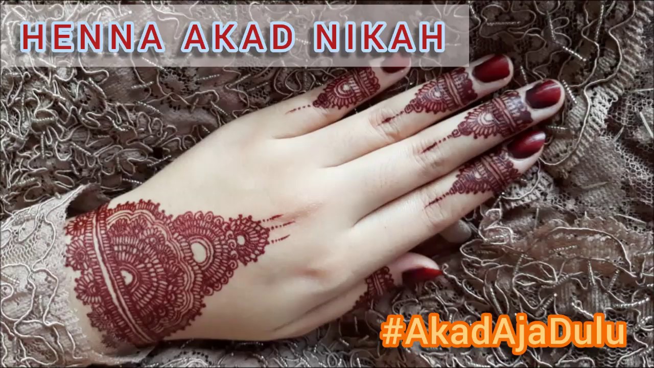 HENNA AKAD NIKAH SIMPLE #DIRUMAHAJA - YouTube