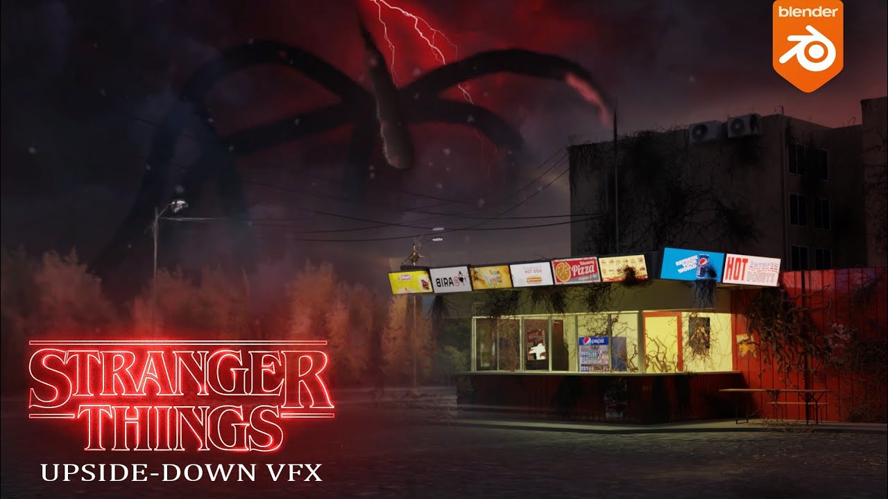 Stranger Things | upside-down world vfx breakdown | Blender 2.91 ...