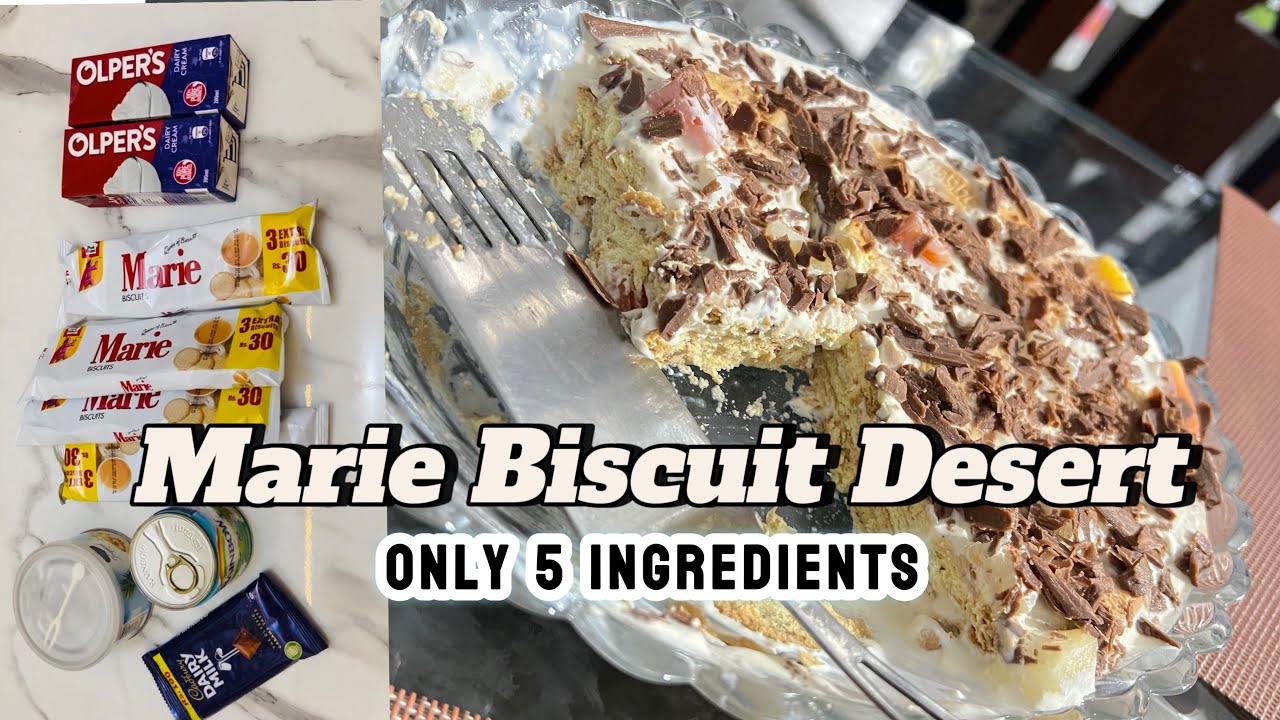 WITHOUT OVEN DESERT | Marie Biscuit desert | only five ingredients ...