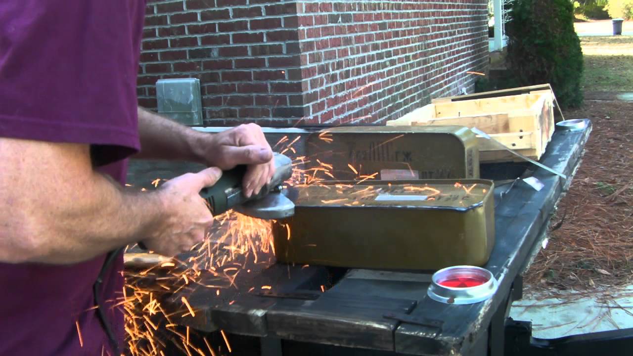 Russian surplus ammo Spam can easily opened. - YouTube