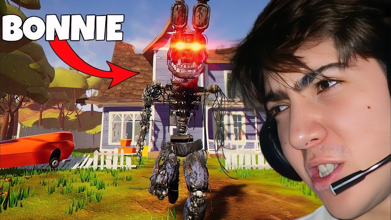 SİNİRDEN! OYUNU BIRAKACAKTIM 🤬 HELLO NEİGHBOR BONNIE.EXE MOD - YouTube
