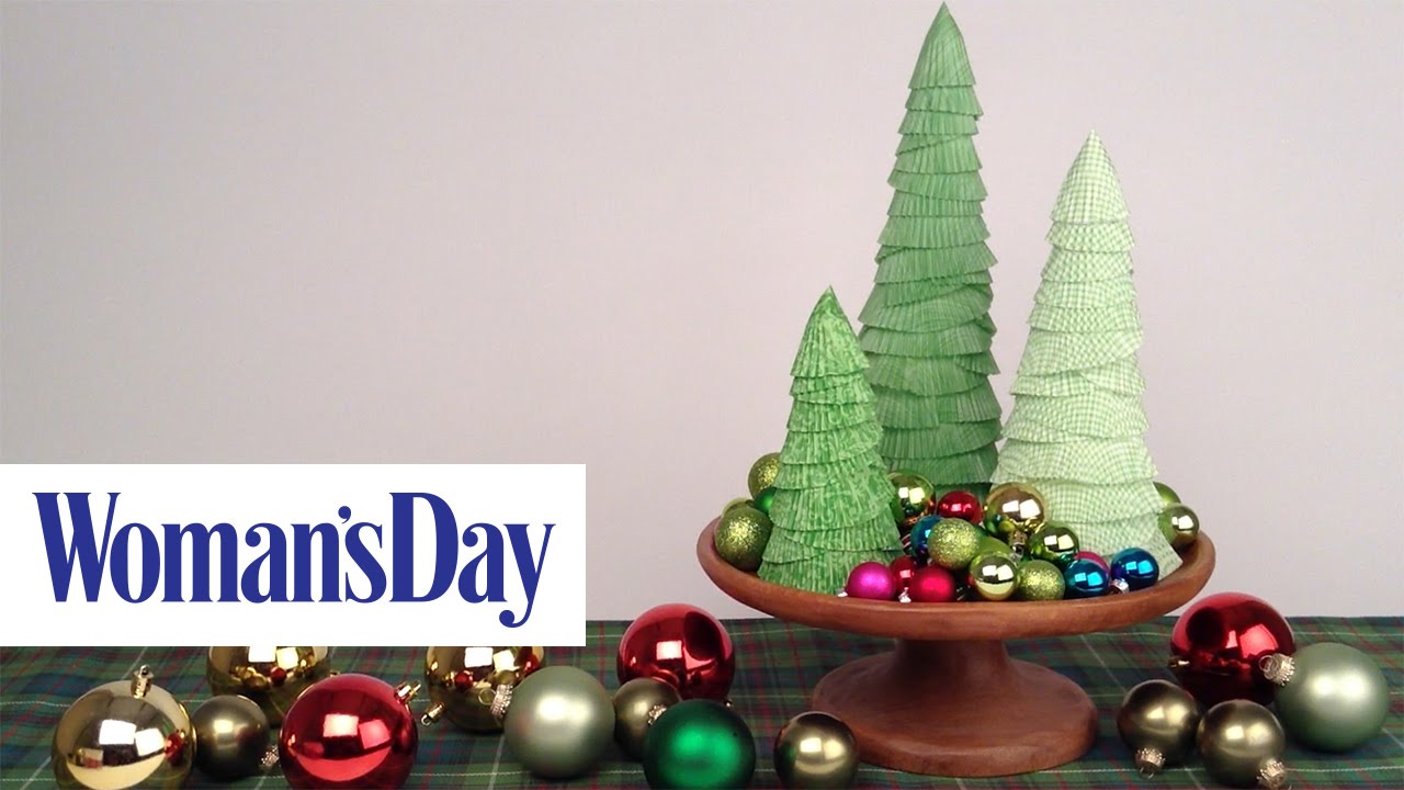 Cupcake Liner Trees | Woman's Day - YouTube
