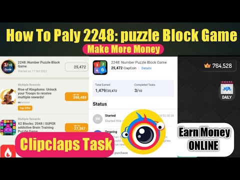 How To Paly 2248 Puzzle Block Game Clipclaps Task | Make Money Online ...