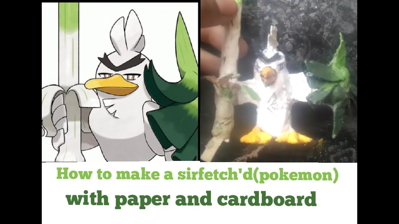How to make a sirfetch'd (Pokémon) figure with paper and cardboard EASY ...