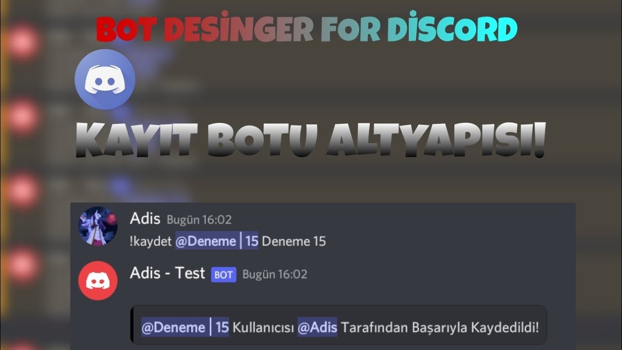 BDFD KAYIT BOTU ALTYAPISI! - YouTube