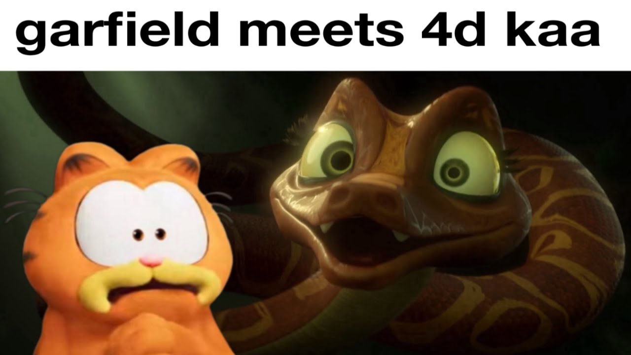 garfield meets 4d kaa - YouTube