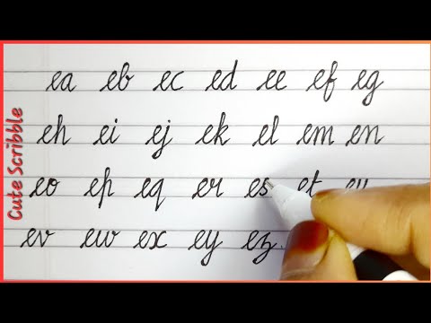 How to join alphabet letters e with a to z in cursive writing | ea to ...