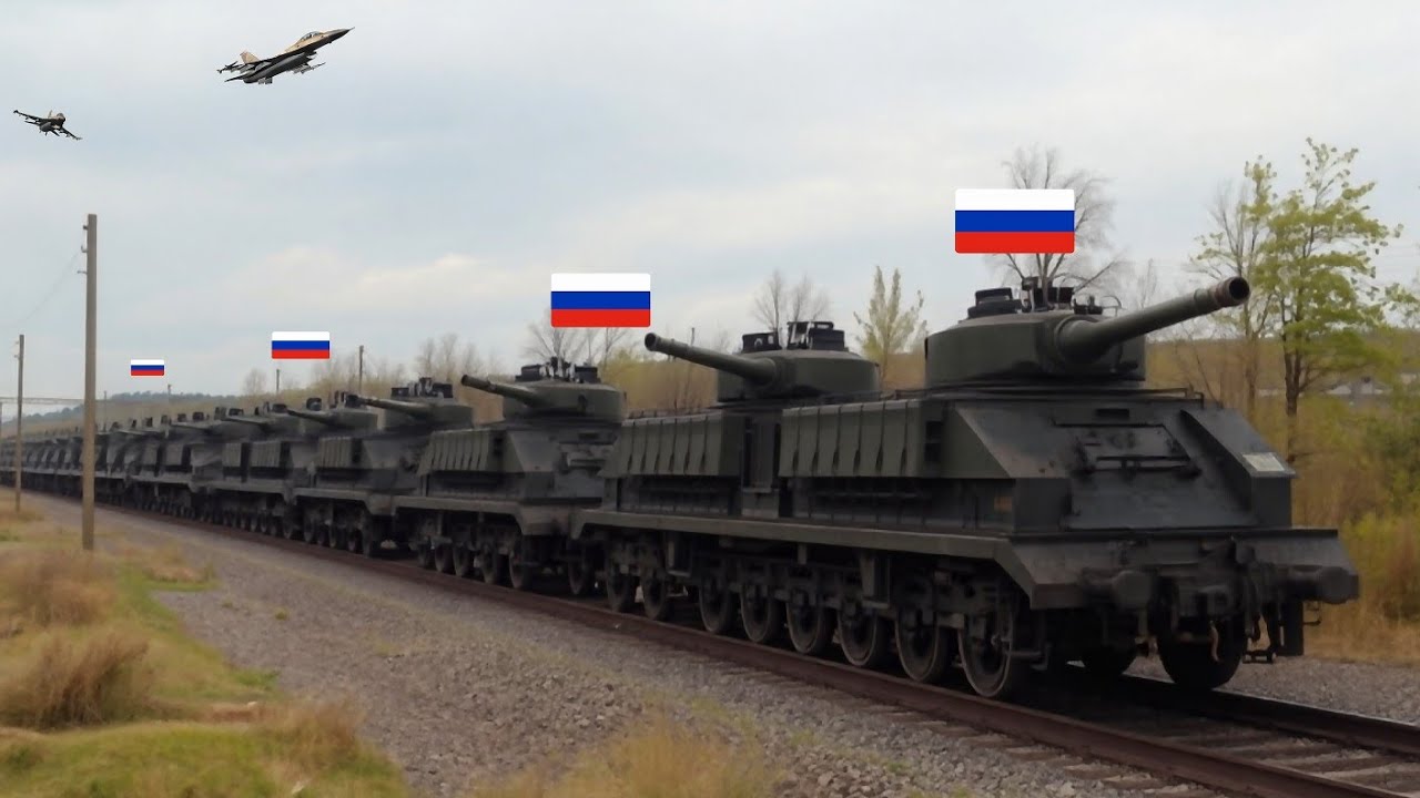 1 minute ago! Train carrying 475 Russian tanks blown up by Ukrainian ...