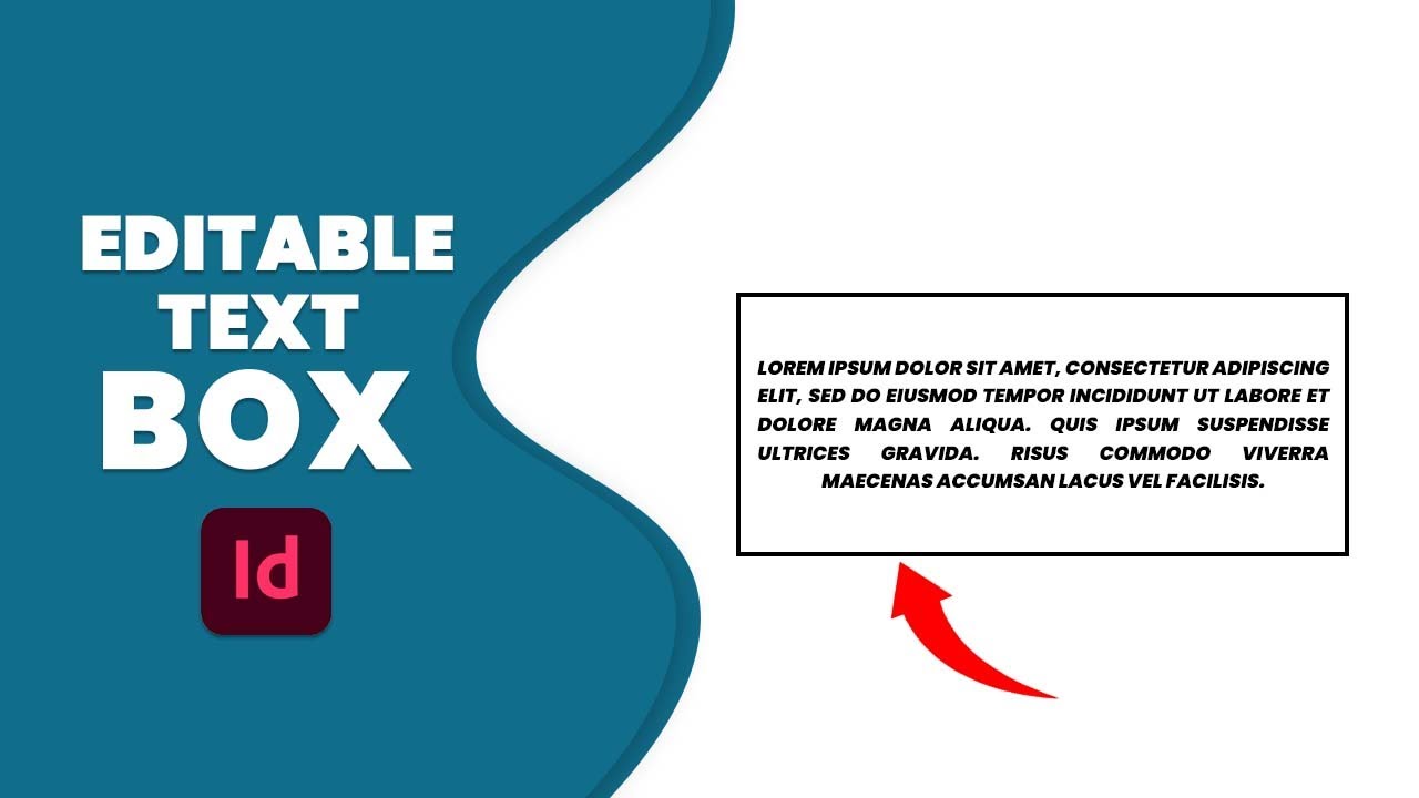 How to add editable text box in InDesign - YouTube