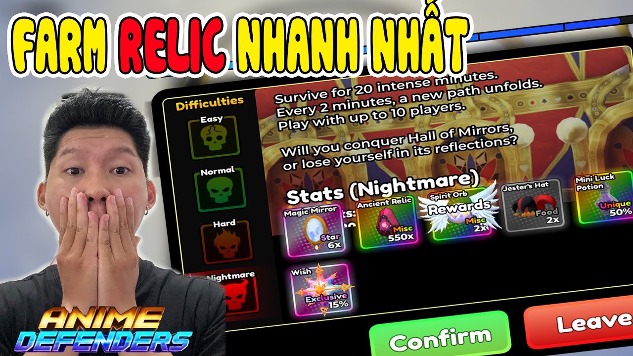 Cách 1 Ngày Farm 100k Ancient Relic - Anime Defenders | ROBLOX - YouTube