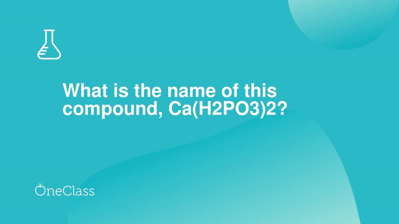 What is the name of this compound, CaH2PO32? - YouTube