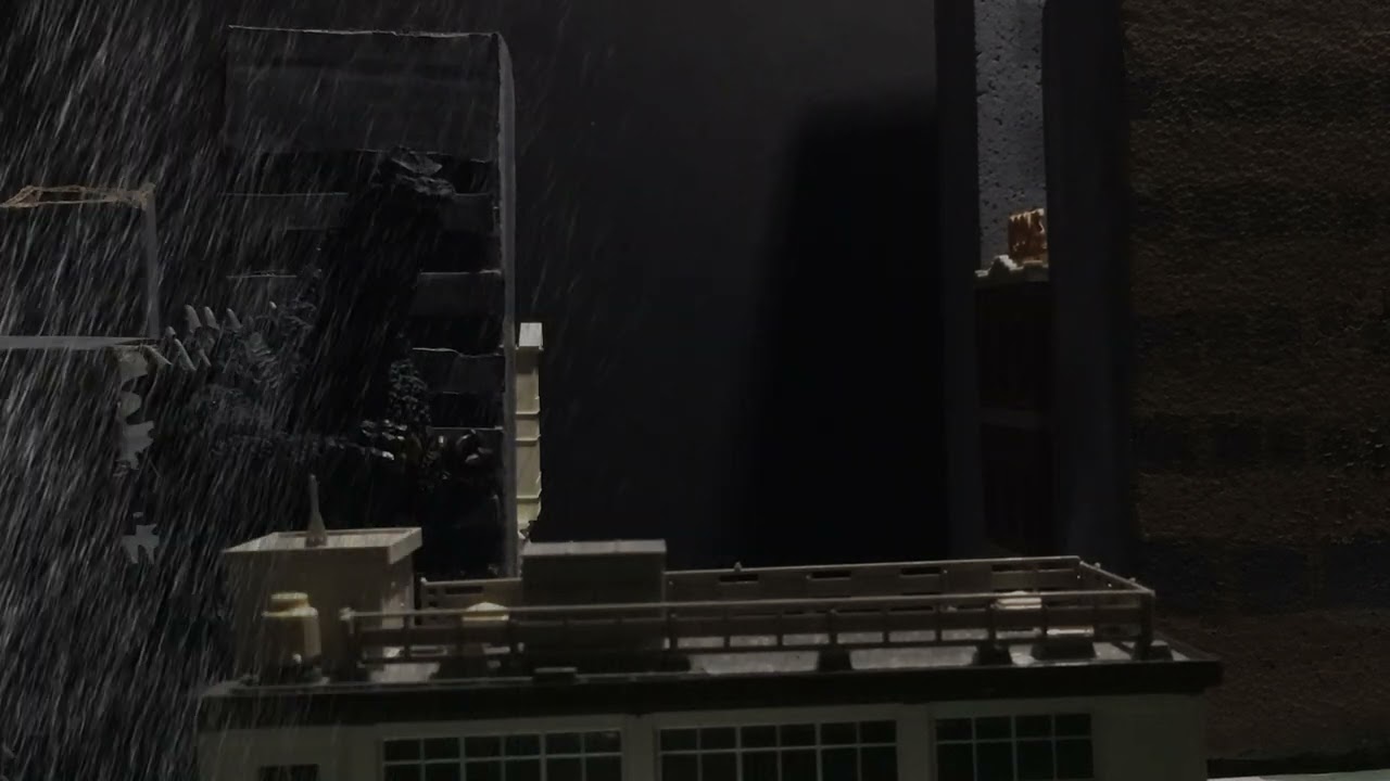 Godzilla in the rain (stop motion) - YouTube