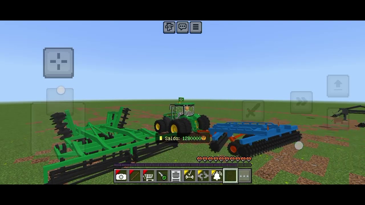 New tractor in addon Agro Farm Simulator!! Farm addon MCPE 1.21++ # ...