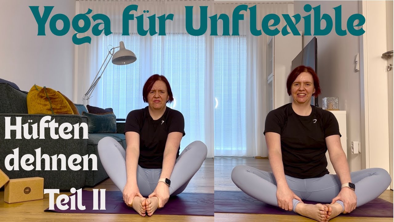 Yoga für Unflexible: Dehnübungen für flexible Hüften - YouTube