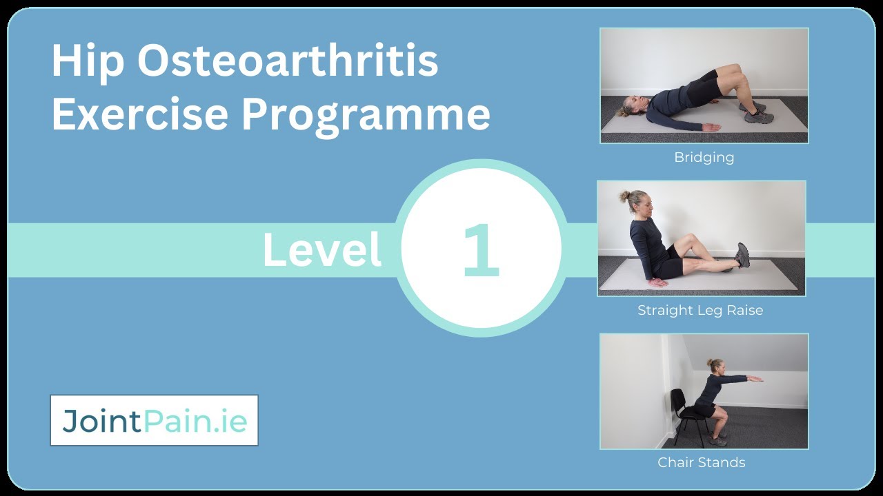 Level 1 Hip Osteoarthritis Exercise Programme - JointPain.ie - YouTube