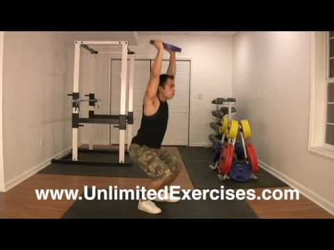 Free Weights - Overhead Plate Squat - YouTube