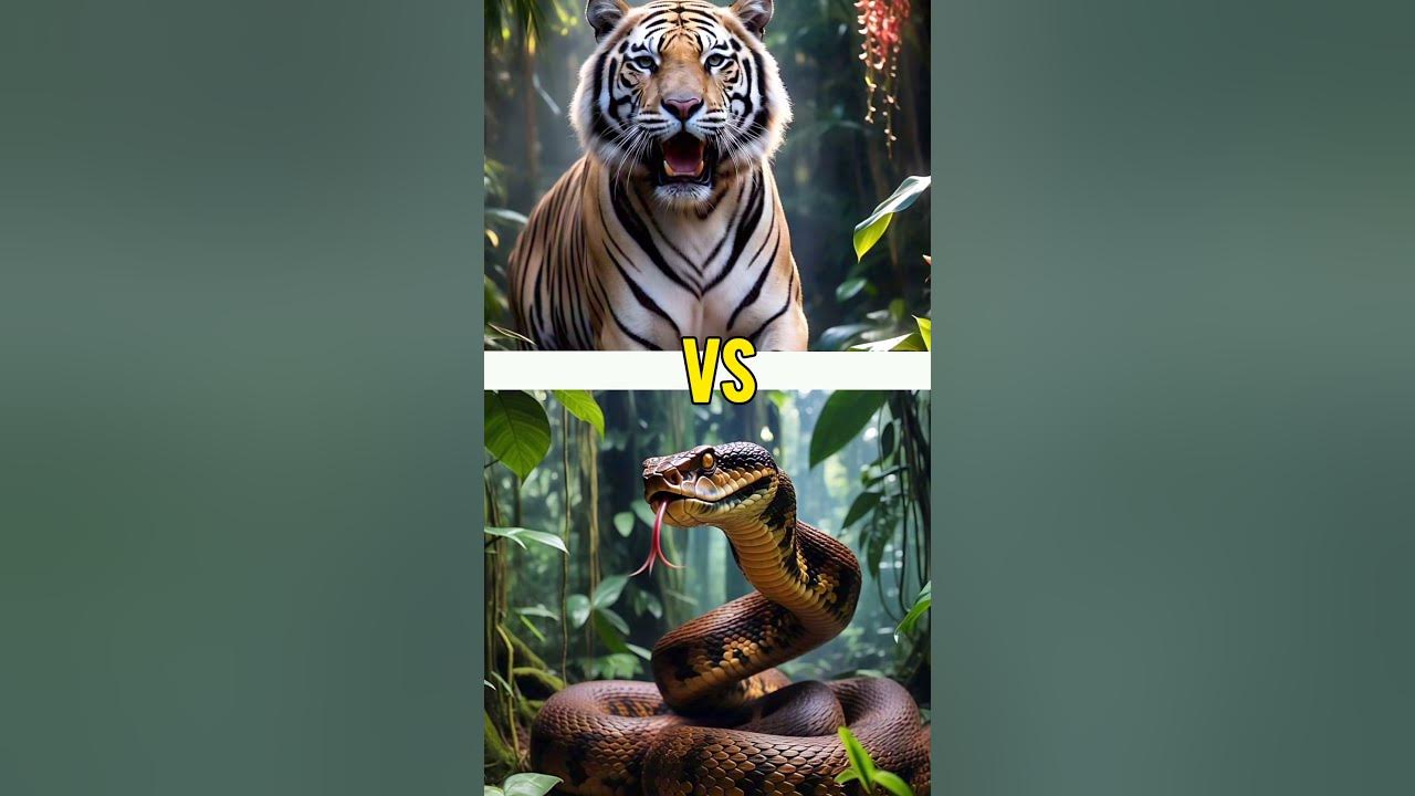 Tiger Vs snake | who won ? 💀 #animals #tiger #movie #wildlife #동물 #lion ...