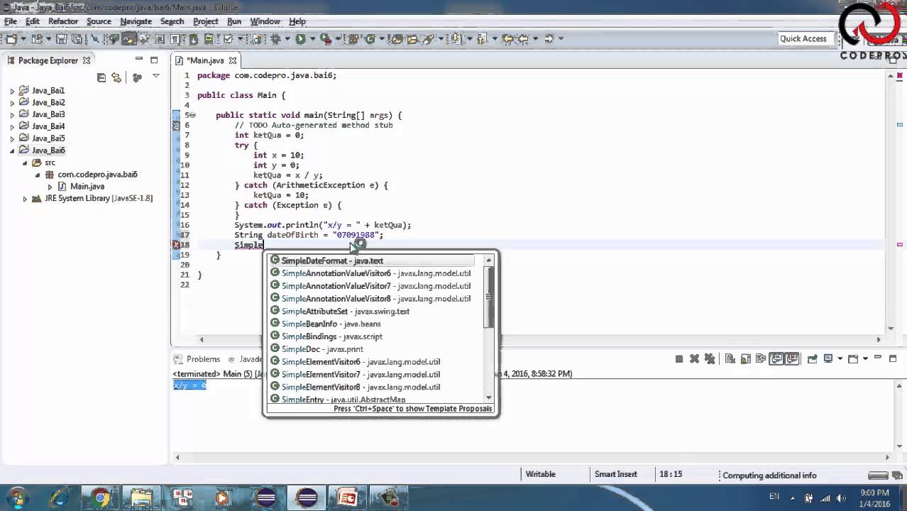 Java Bai5 (Xử lý Exception trong Java) - YouTube