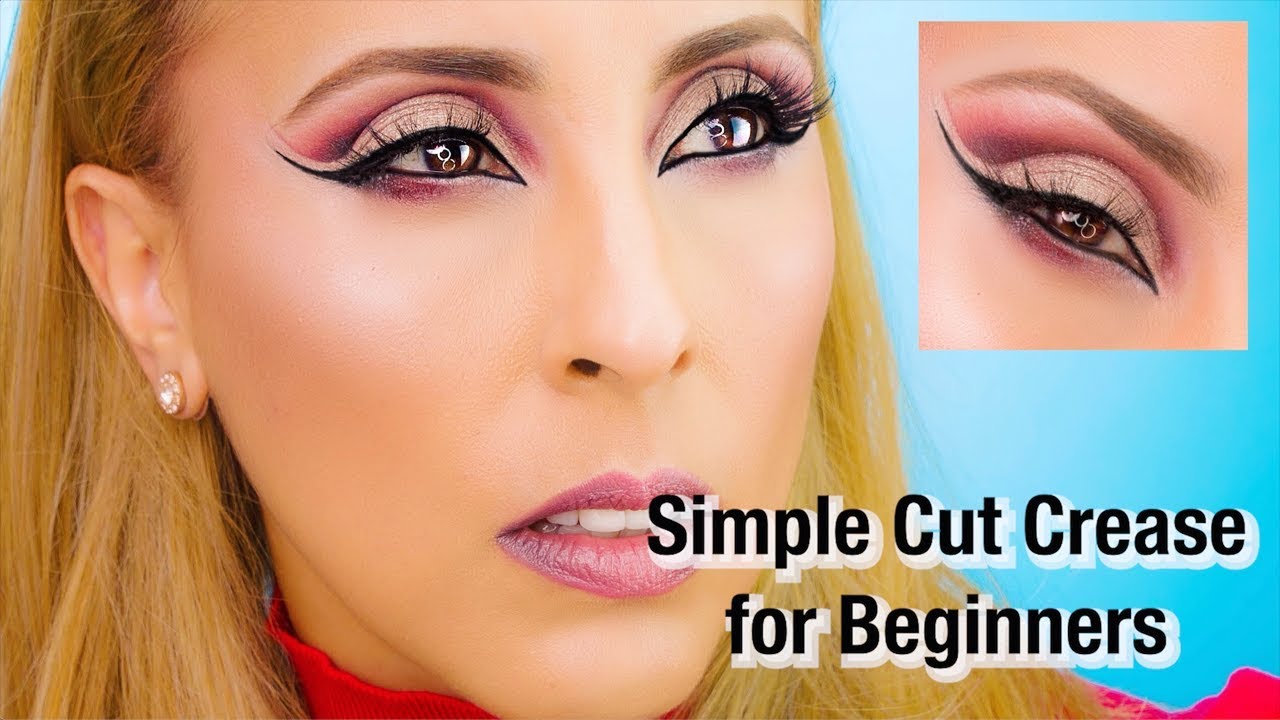 SIMPLE CUT CREASE FOR BEGINNERS | 2019 - YouTube