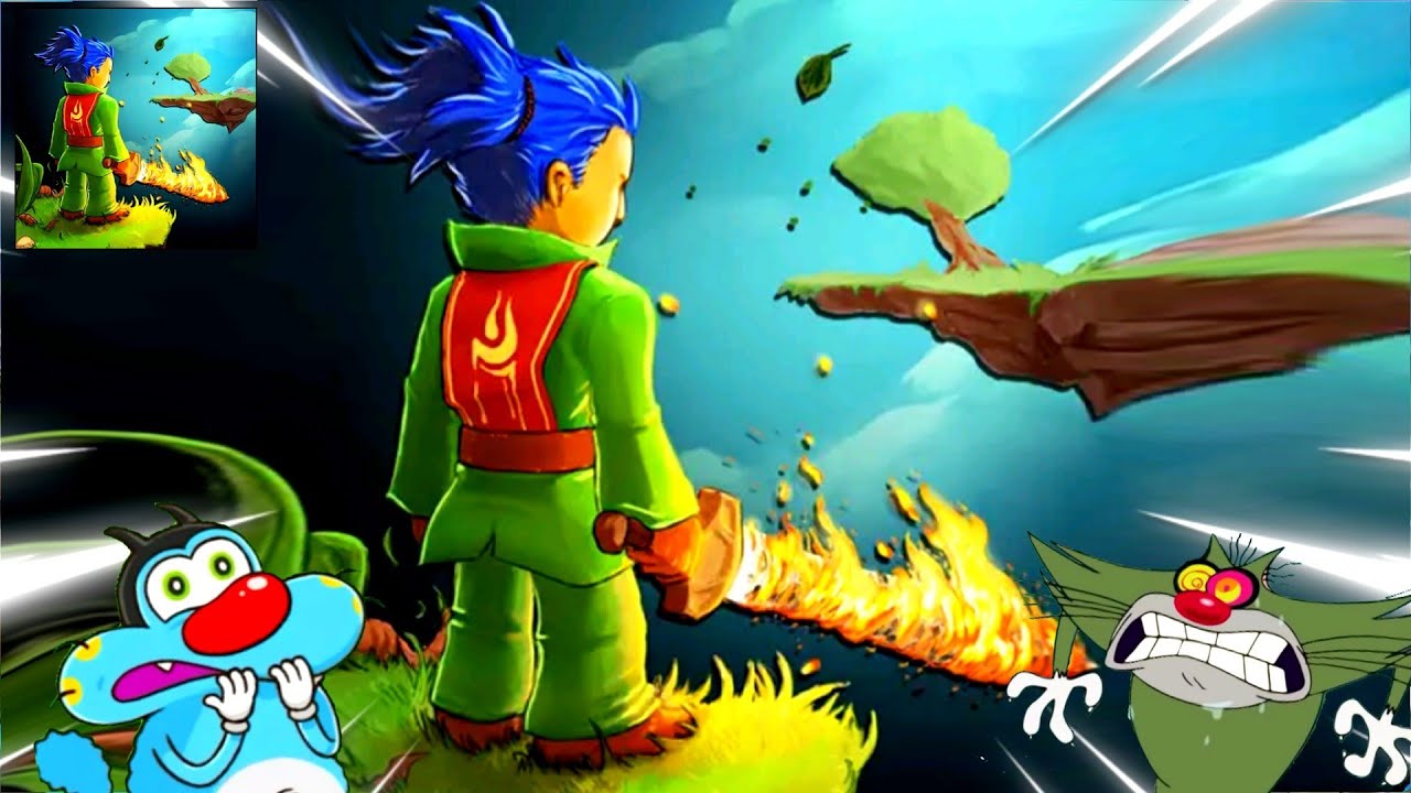 Oggy And Jack Playing Swordigo Game 😱 Oggy Game - YouTube