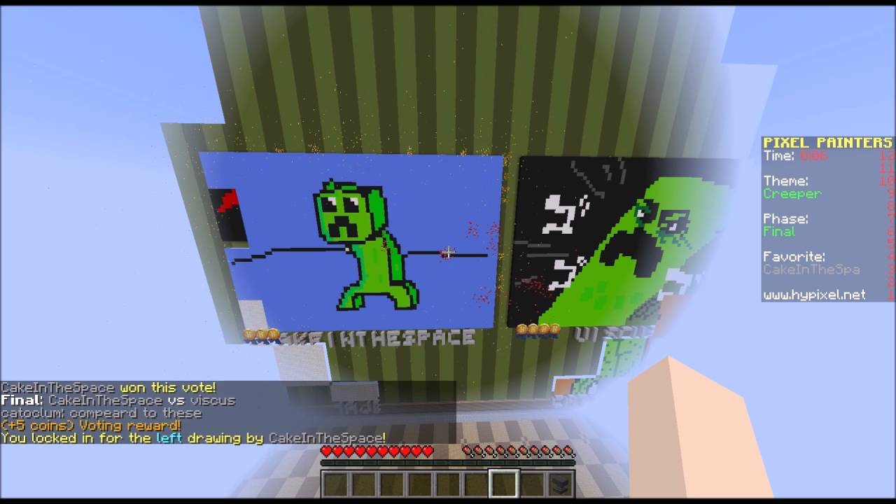 Minecraft Pixel Painting Part 2 and Build Battle - YouTube