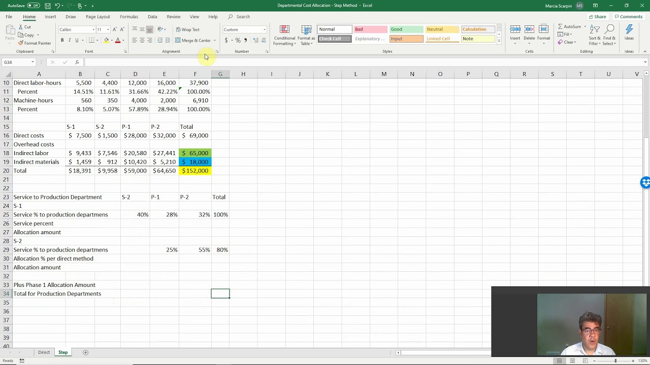 Departmental Cost Allocation: Step Method - YouTube