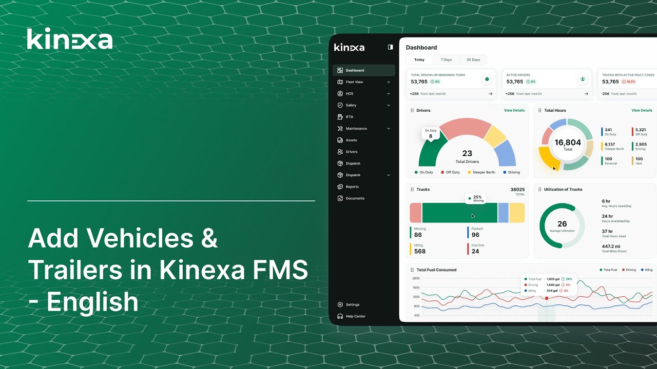 Add Vehicles & Trailers in Kinexa FMS English - YouTube