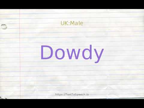 How to pronounce dowdy - YouTube