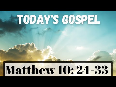 Reflection of today's Gospel | Matthew 10: 24-33 - YouTube