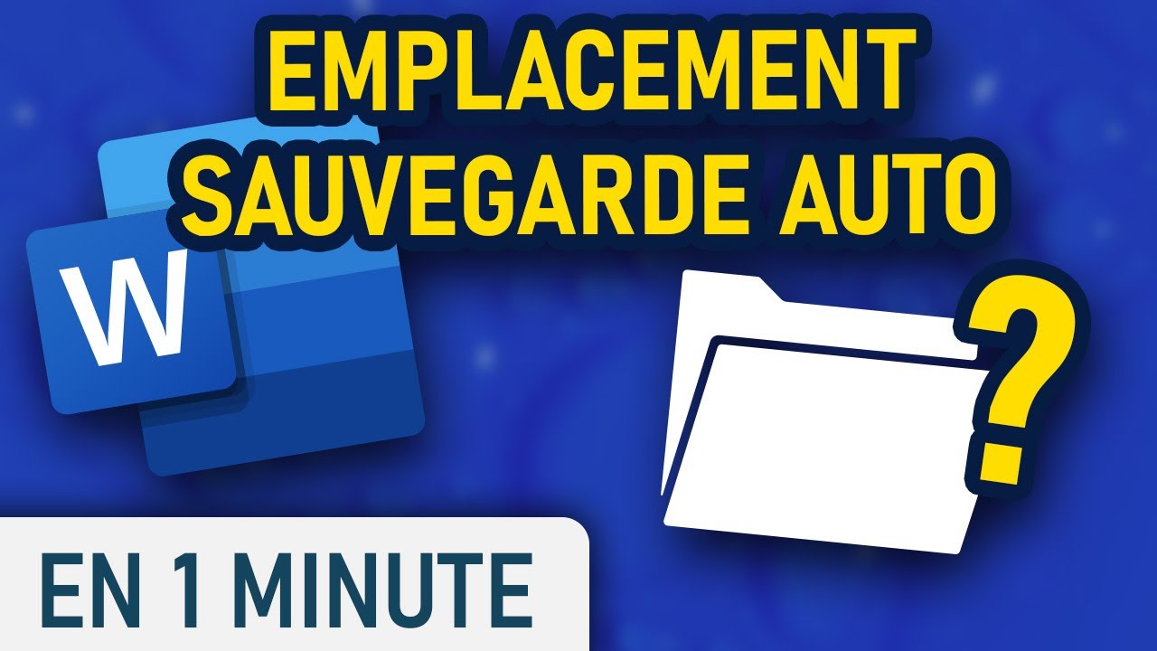 Modifier l'emplacement de l'enregistrement automatique sur Word - YouTube