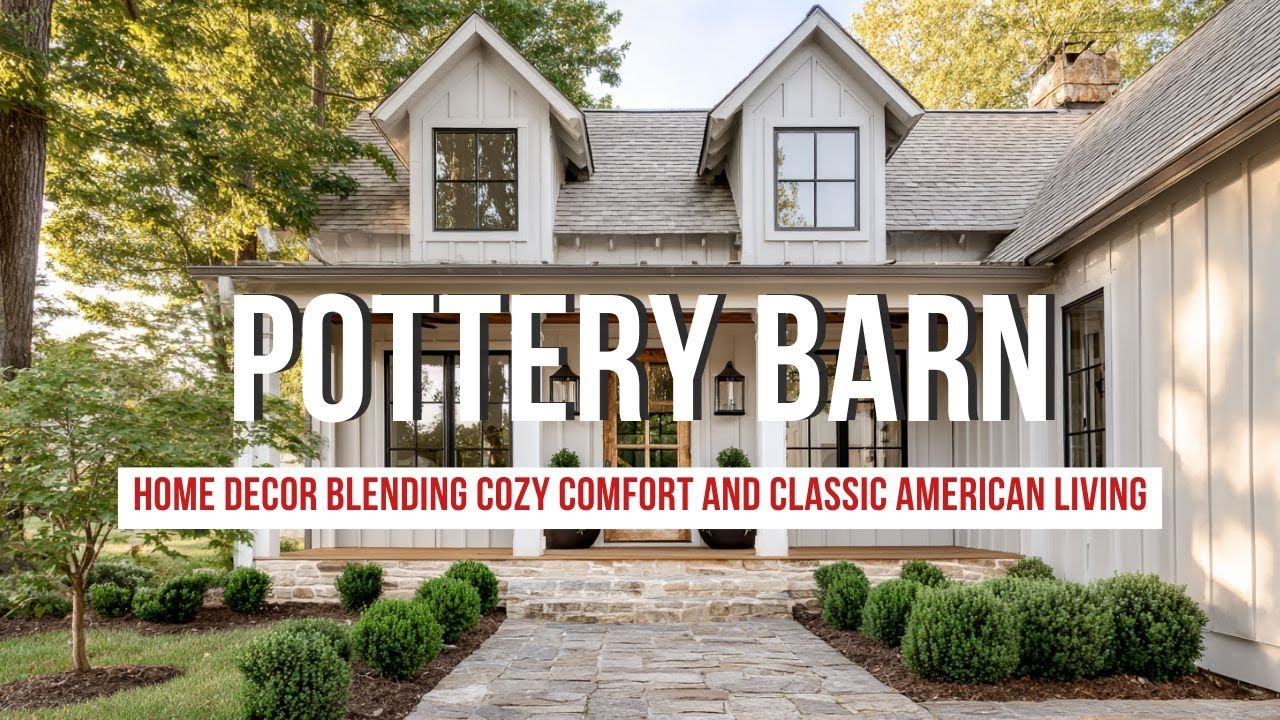 Pottery Barn Inspired Home Decor Blending Cozy Comfort and Classic ...