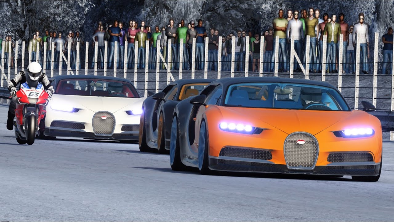 Ducati Desmosedici MotoGP 20 vs Bugatti Chiron Sports at Monza Full ...
