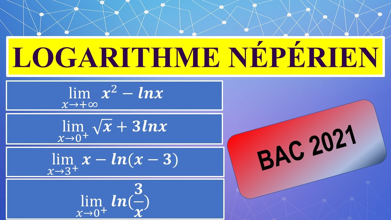 4- Fonction logarithme népérien: Calcul des limites avec les ...