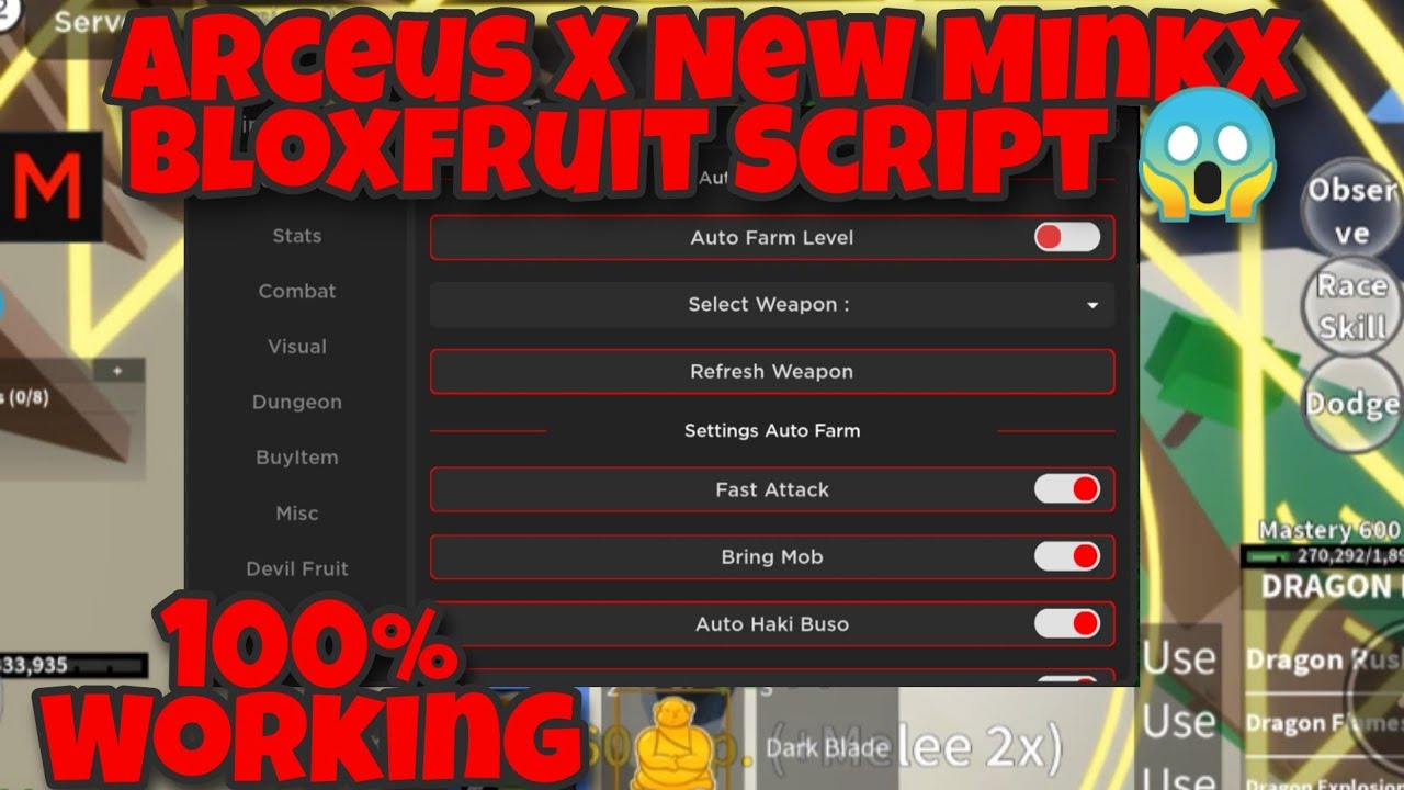 Arceus X New Bloxfruit Minkx Hub 🤤 - YouTube