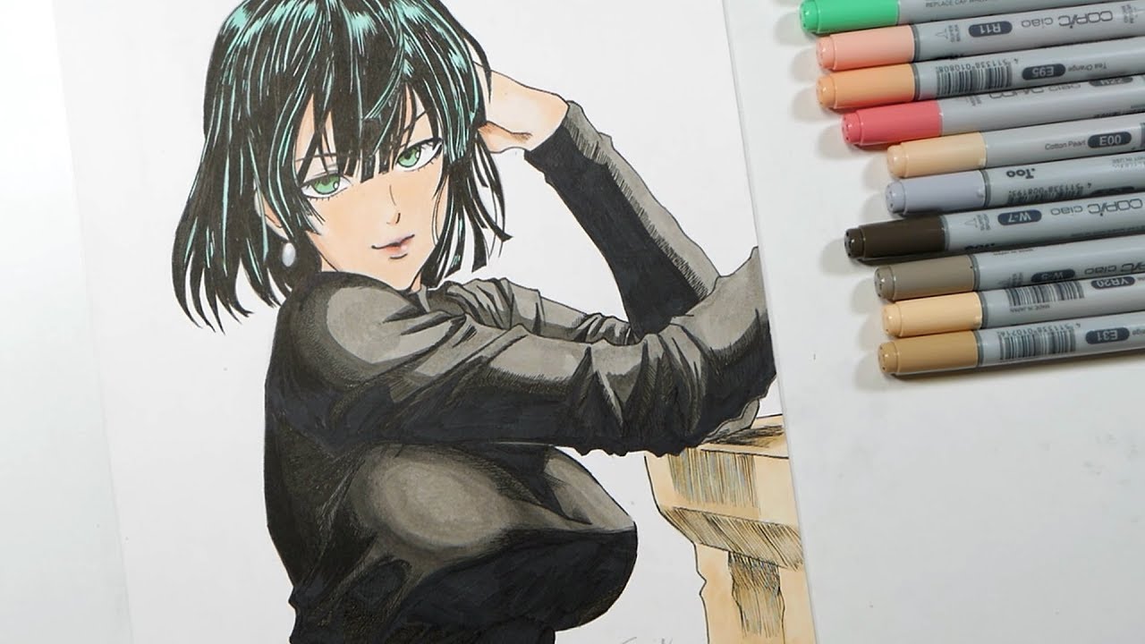 원펀맨 지옥의 후부키 그리기/ Drawing Fubuki from One Punch Man - YouTube