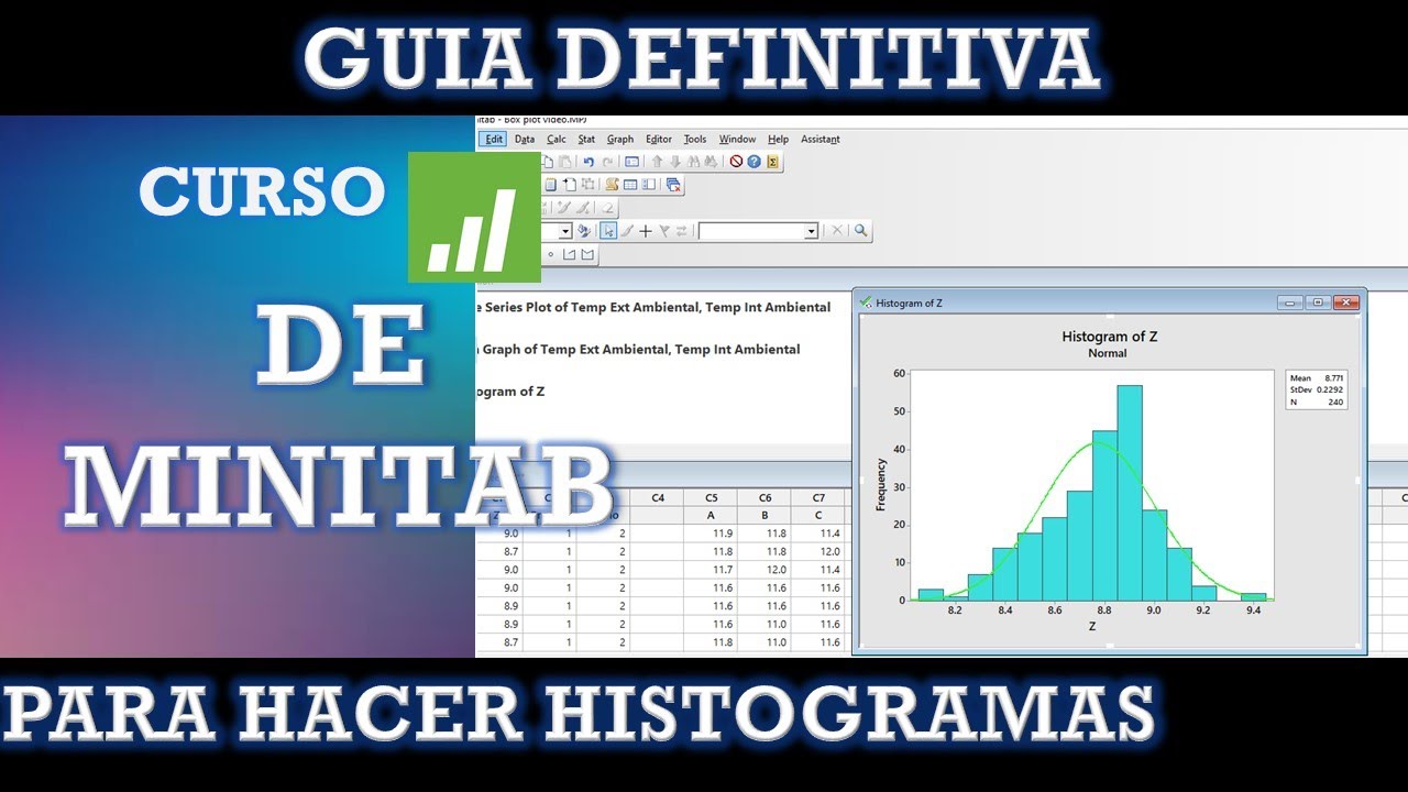 Curso Minitab Sesion 05 | Como hacer un histograma en minitab paso a paso 🤓 - YouTube