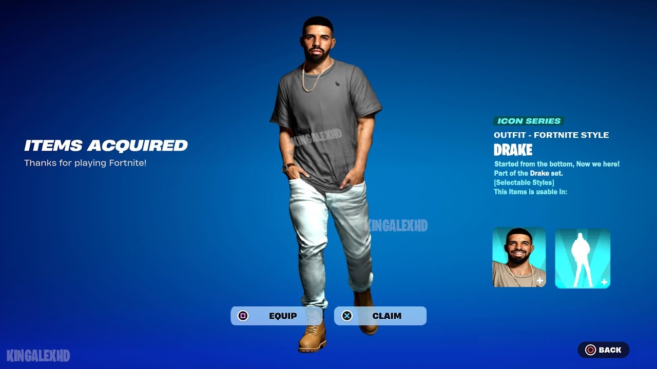 How To Get Drake Skin NOW FREE In Fortnite (Unlocked LEGO Drake Style ...