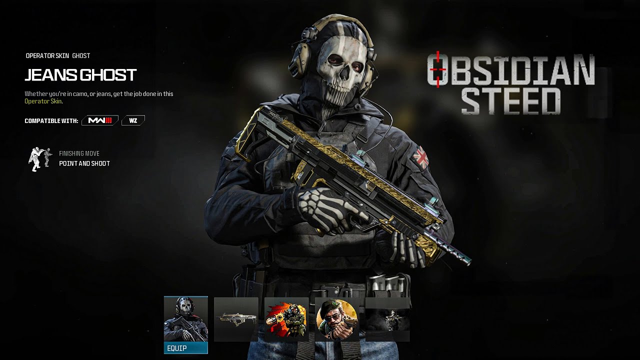OBSIDIAN STEED - JEANS GHOST - STORE VIEW - SEASON 4 RELOADED - MW3 ...