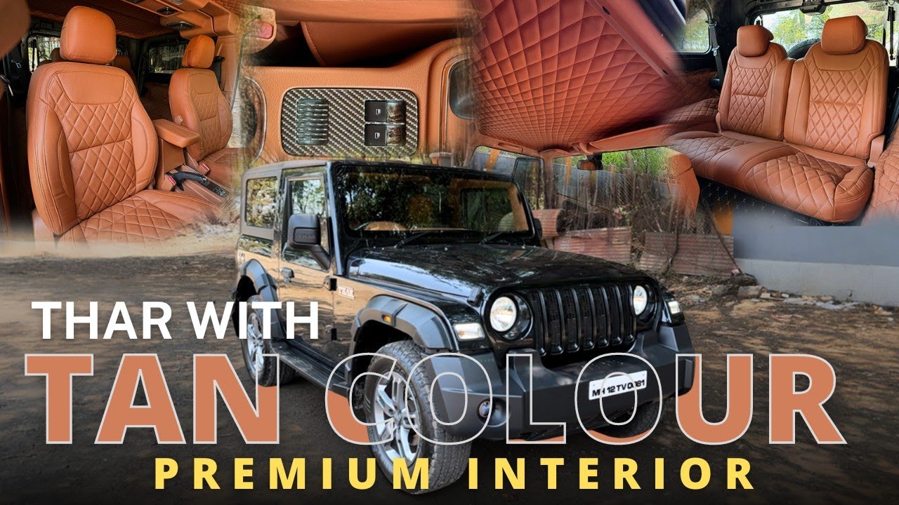 Tan Colour Premium Interior in Mahindra Thar #thar #tharlover #thar4x4 ...