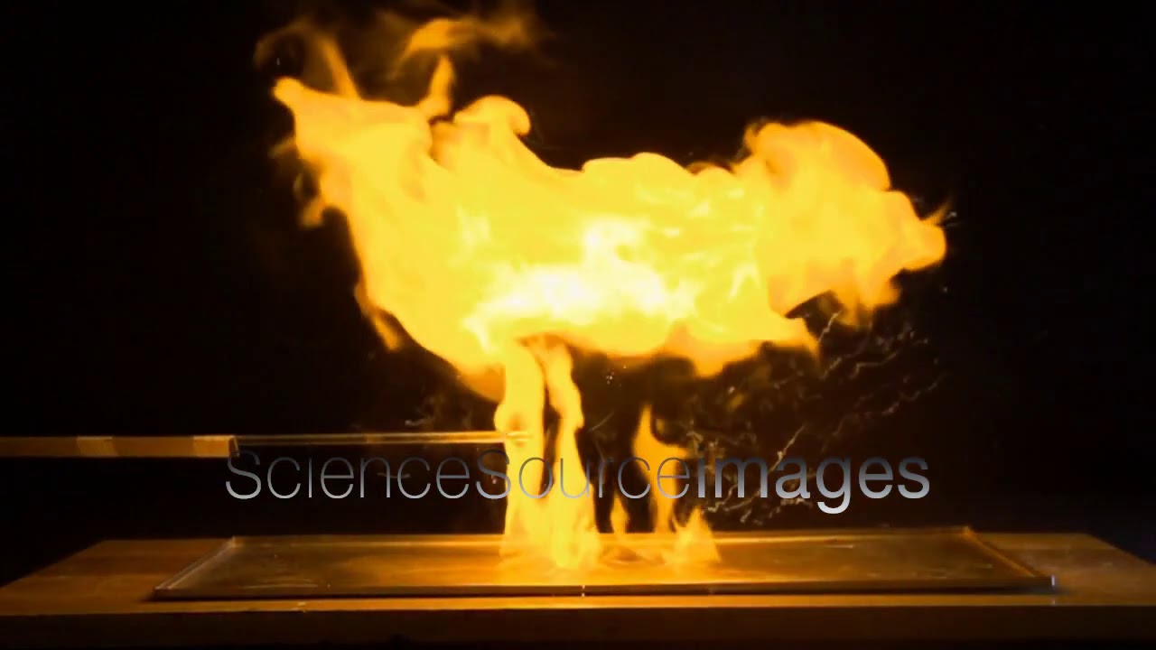 Nitrocellulose explosion, high-speed, Chemical Reaction - YouTube