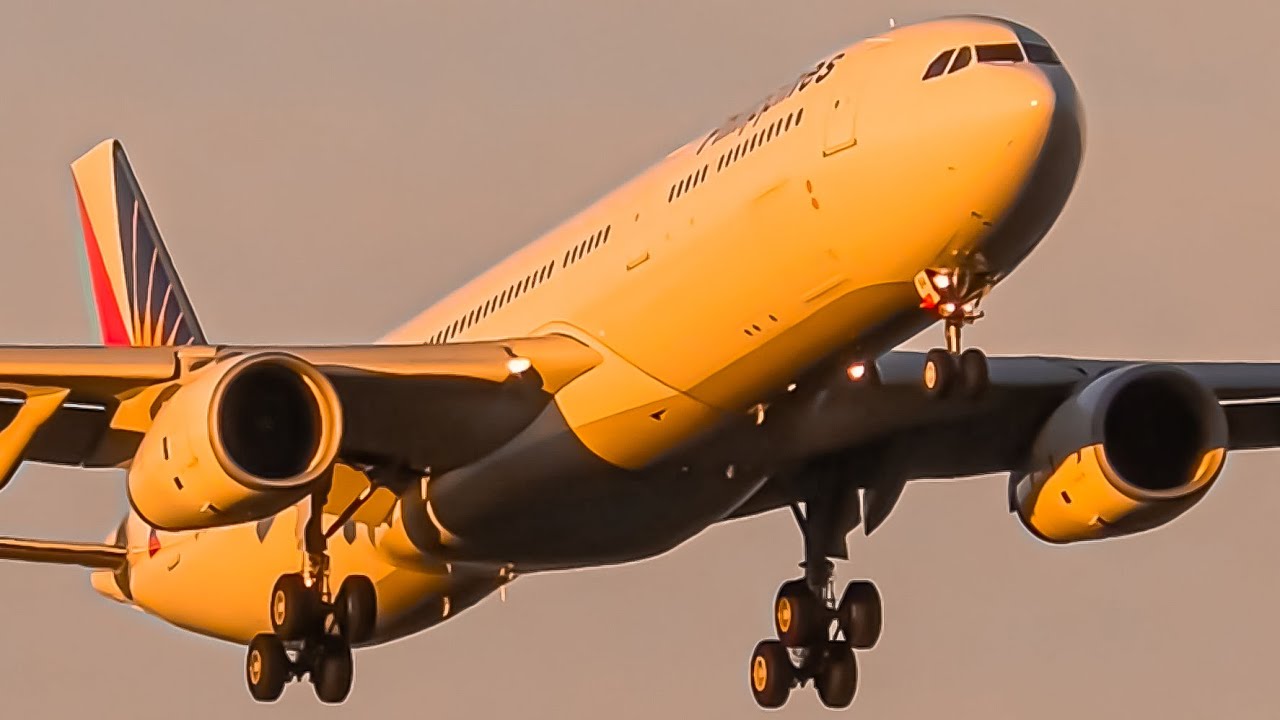 40 BIG PLANES Landing CLOSE UP | A340 A350 A380 747 767 777 | Melbourne ...