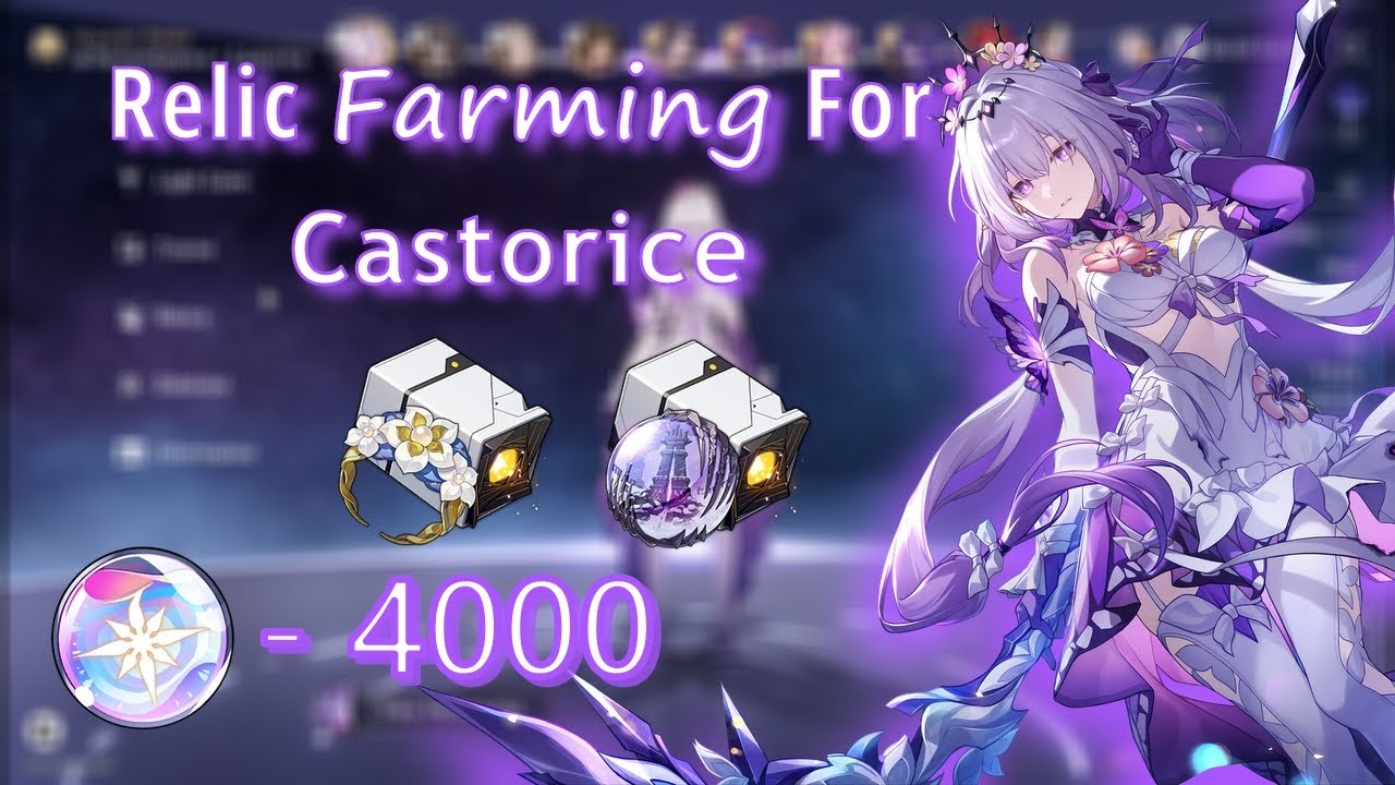 Spending 4000 trailblaze power on relics for castorice - YouTube