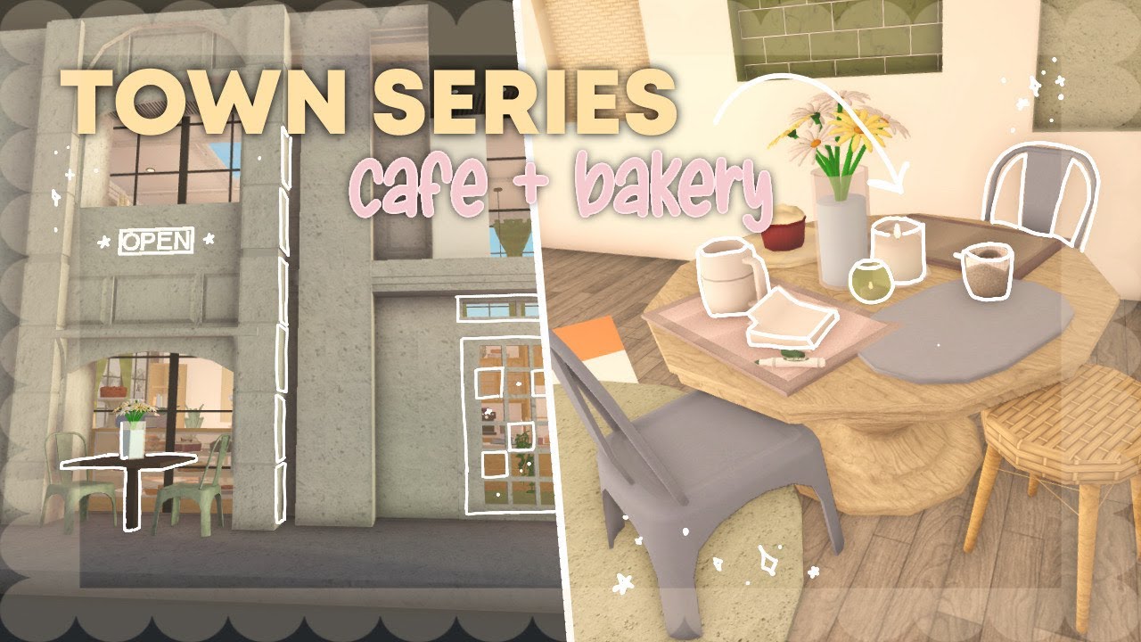 building a cafe + bakery in bloxburg ☕ | TOWN SERIES ep.1 - YouTube