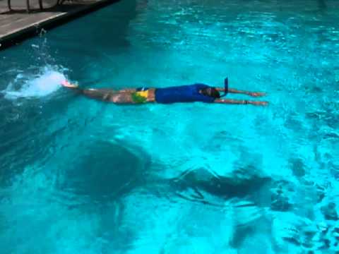 kicking with snorkel - arms overhead and at side (above water) - YouTube