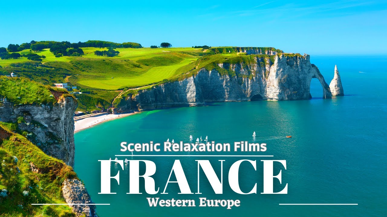 Flying Over France (4K Video UHD) - Scenic Relaxation Film with ...
