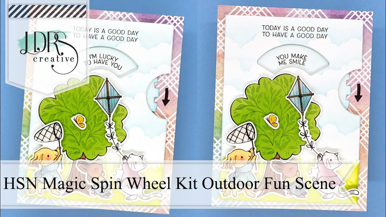 HSN Magic Spin Wheel Kit Tutorial | Ink Blended Outdoor Scene - YouTube