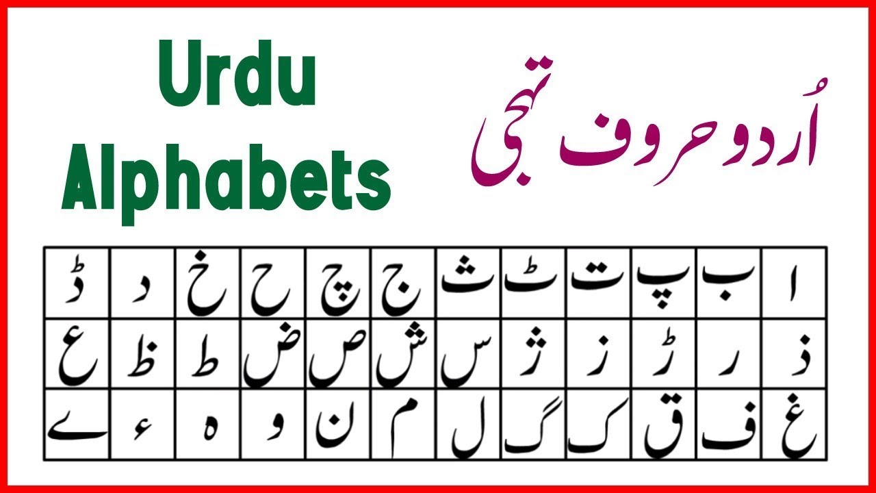 Haroof e tahajji | Urdu alphabets | Formation | | اُردو حروفِ تہجی ...